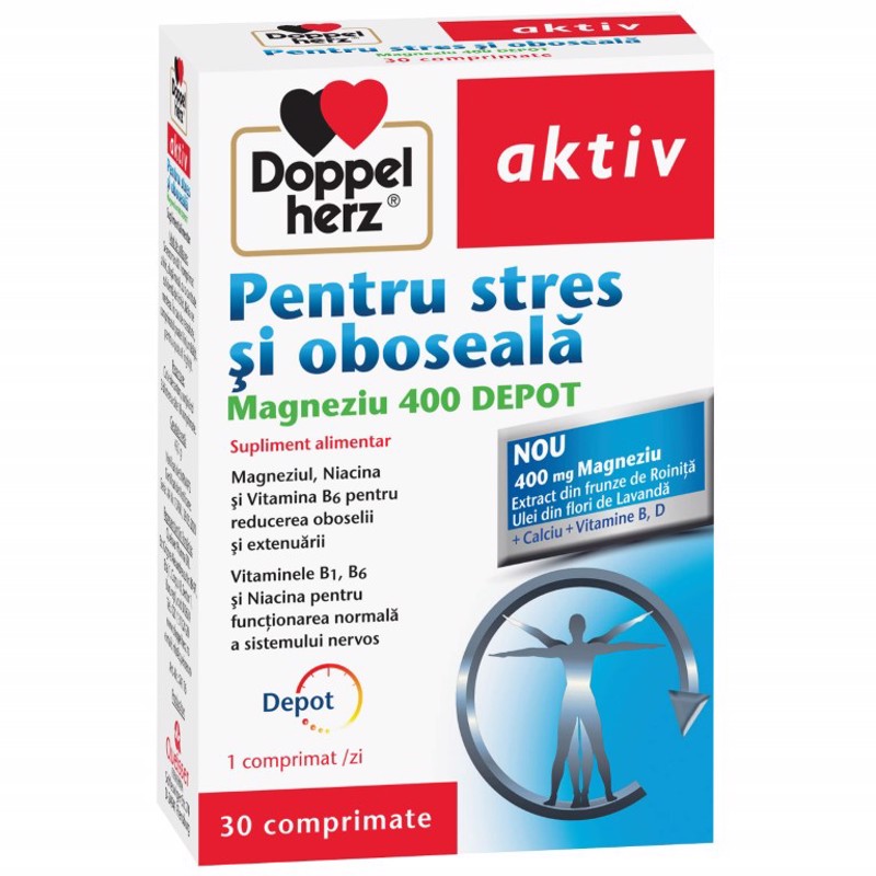 Doppel Herz Aktiv Magneziu 400 pt. stres si oboseala cpr. x 30