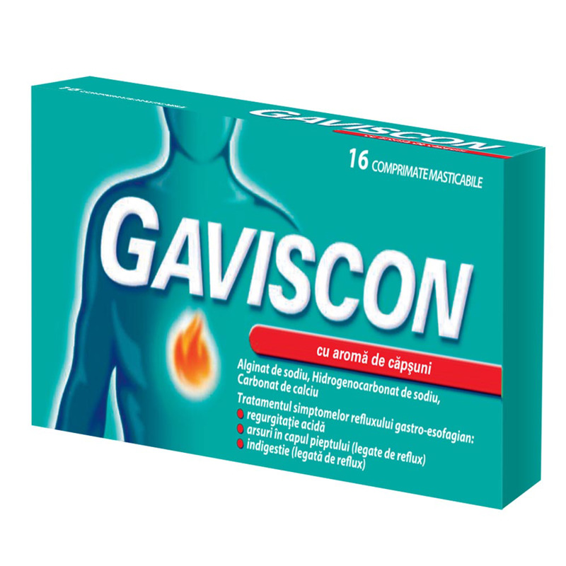Gaviscon Capsuni-cpr.mastic. x 16-Reckitt