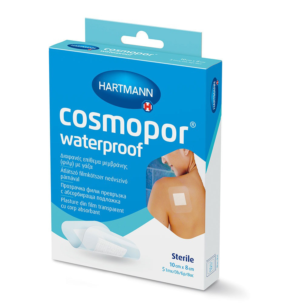 Plasturi sterili Cosmopor Waterproof 10 x 8 cm, 5 bucati, Hartmann